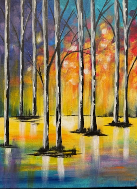 Winter Birch Trees | Picasso & Wine